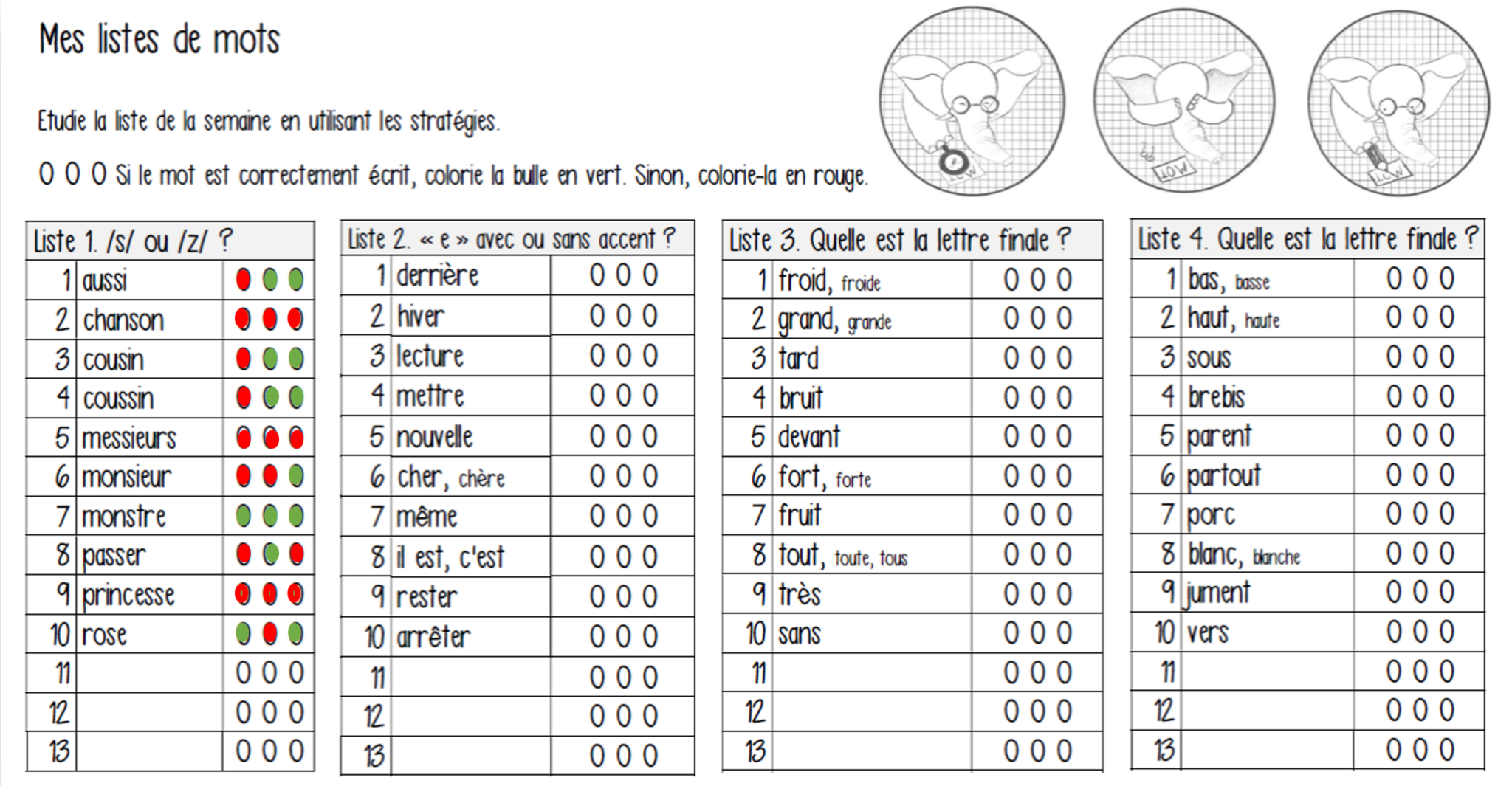 Orthographe lexicale | Projet Vole